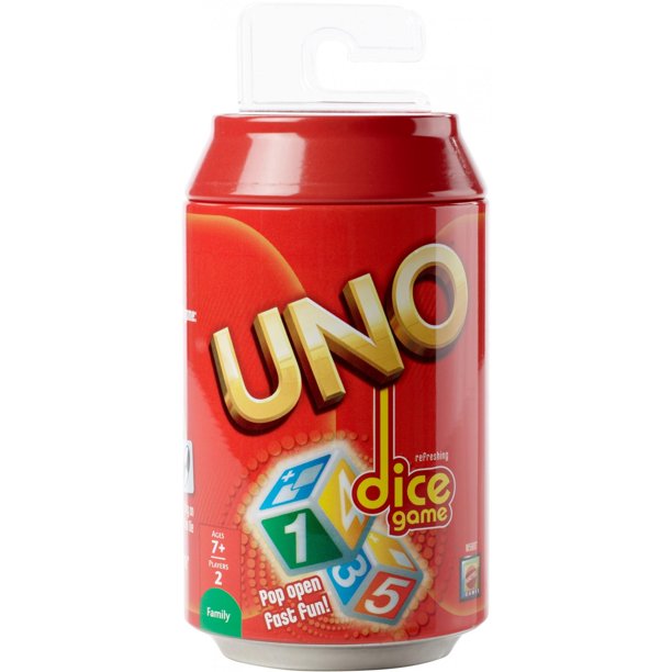 UNO Dice Game, Fast-Paced 2-Player Game for Ages 7 Years and Older ...