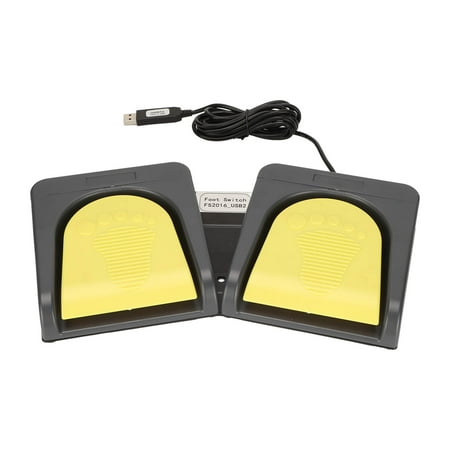 Gaming Foot Pedal, Programmable USB Double Foot Switch Mechanical ...