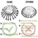 TCBWFY 10inch Steel Wire Trimmer Blade, Weed Eater Attachment for ...