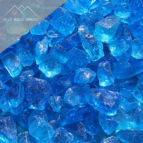 Blue Ridge Brand™ Light Blue Fire Glass - 3-Pound Professional Grade ...