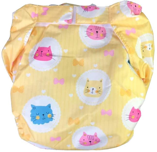 Crday Haian Reusable Adult Incontinence AIO Diapers (M-L, Yellow ...