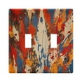 3 Gang Switch Covers Blue and Red Abstract Pattern Light Wall Plate ...