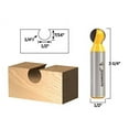 YONICO Groove Ball End Router Bit Set 4 Bit 1/2-Inch Shank Bit Set - 1/ ...