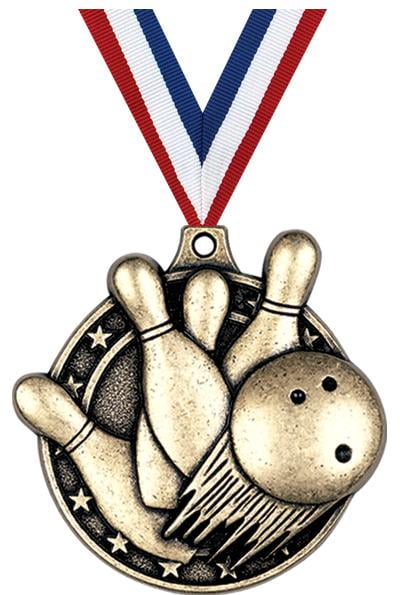 Bowling Medals, 2" Gold Diecast Bowling Medal Award 1 Pack - Walmart.com