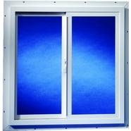 Duo Corp Thermal Insulated 32x18in Double Slider Basement Window, Vinyl ...