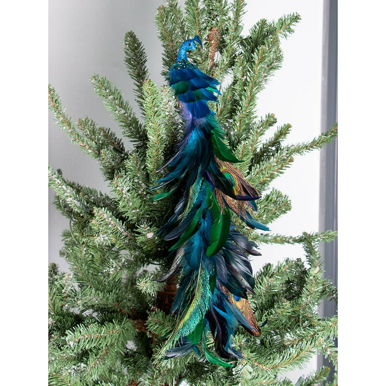 Blue And White Feather Trees