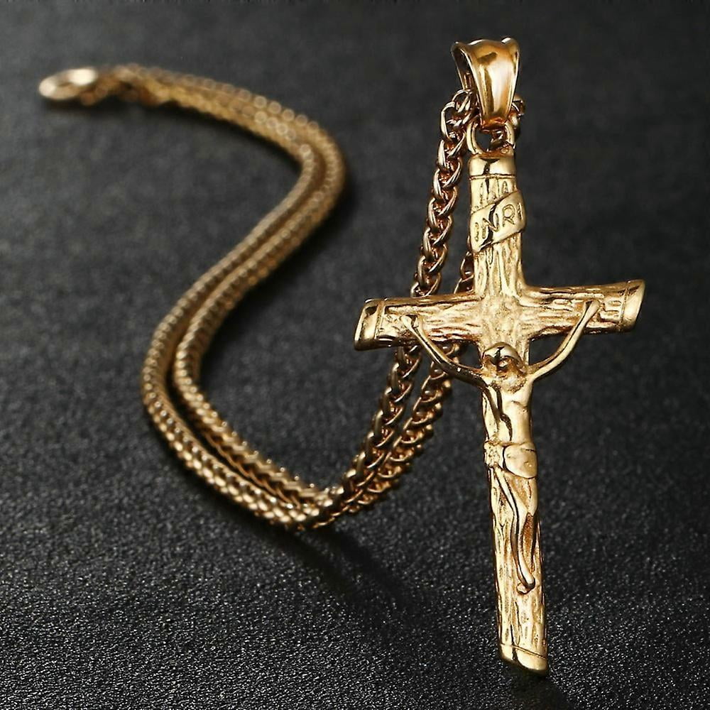 Click here for Hjw Stylish Stainless Steel Link Chain Inri Jesus... prices