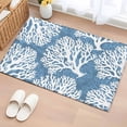 Blue Coral Coastal Bathroom Rug Washable 2x3 Entryway Rug Non Slip ...
