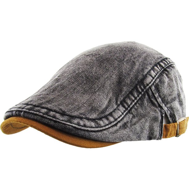 Denim Gatsby Cap Mens Denim Hat Golf Driving Summer Cabbie Newsboy ...