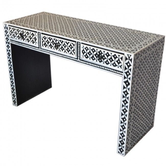 Geometrical Design Hand Made Bone Inlay Hall Table/ Console Table ...