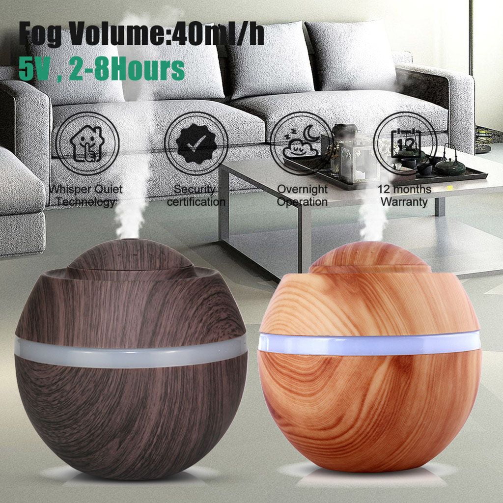 BadPiggies 500ml Wood Grain Ultrasonic Humidifiers Aromatherapy ...