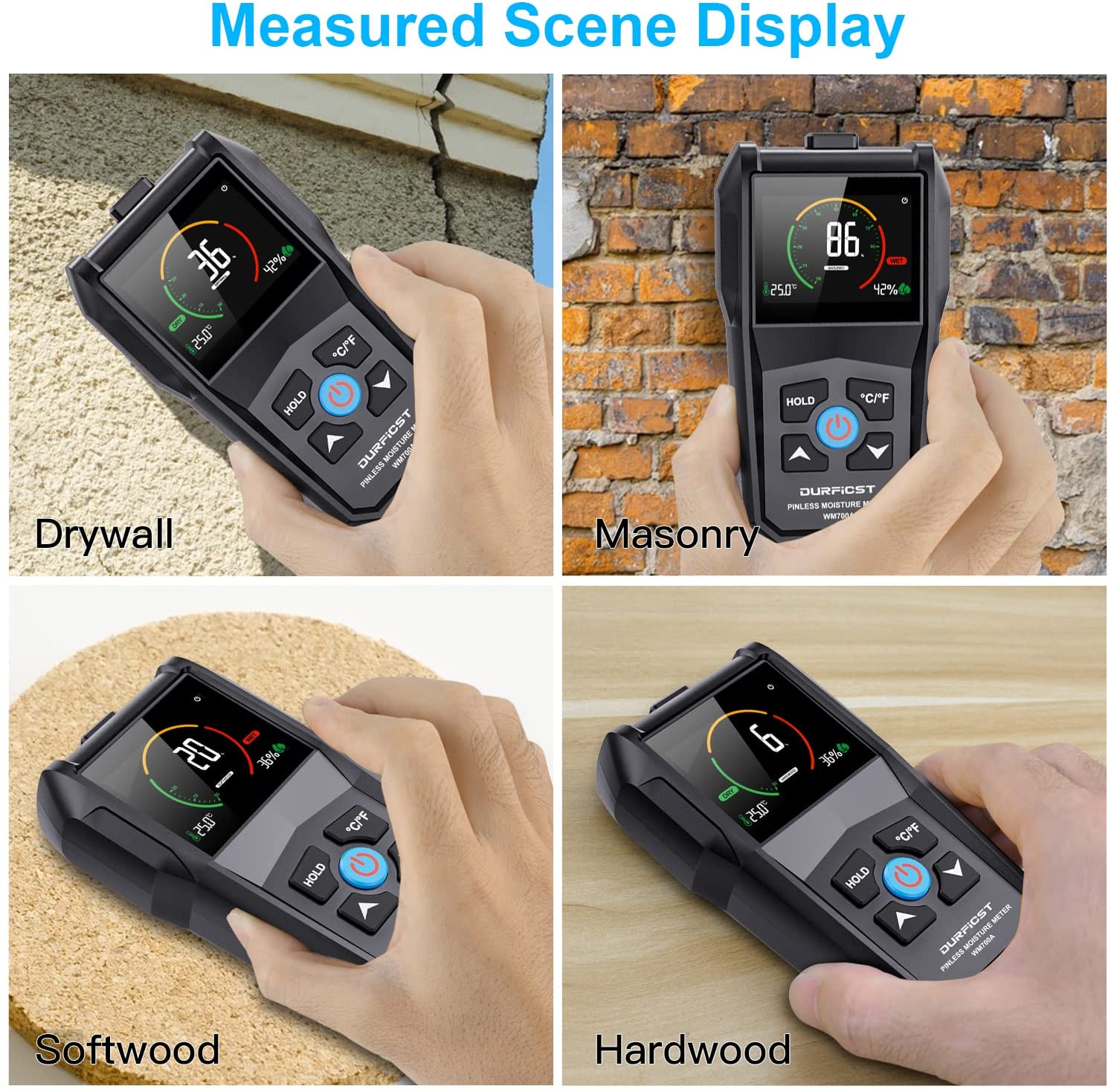 Higrómetro, higrómetro de madera, higrómetro de paneles de yeso con ...