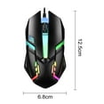 Lifetechs USB Wired Gaming Mouse LED RGB Ergonomic 1200DPI 3 Buttons High Precision Mute Desktop ...
