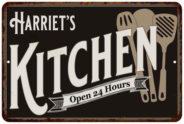 Harriet's Kitchen Sign Metal Wall Decor Gift 8x12 108120019319 ...