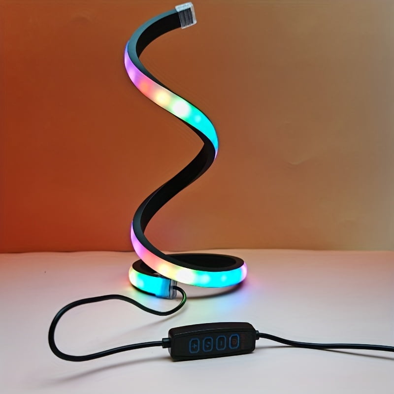 Click here for Unbranded Vibrant Rgb Spiral Table Lamp - Color Ch... prices