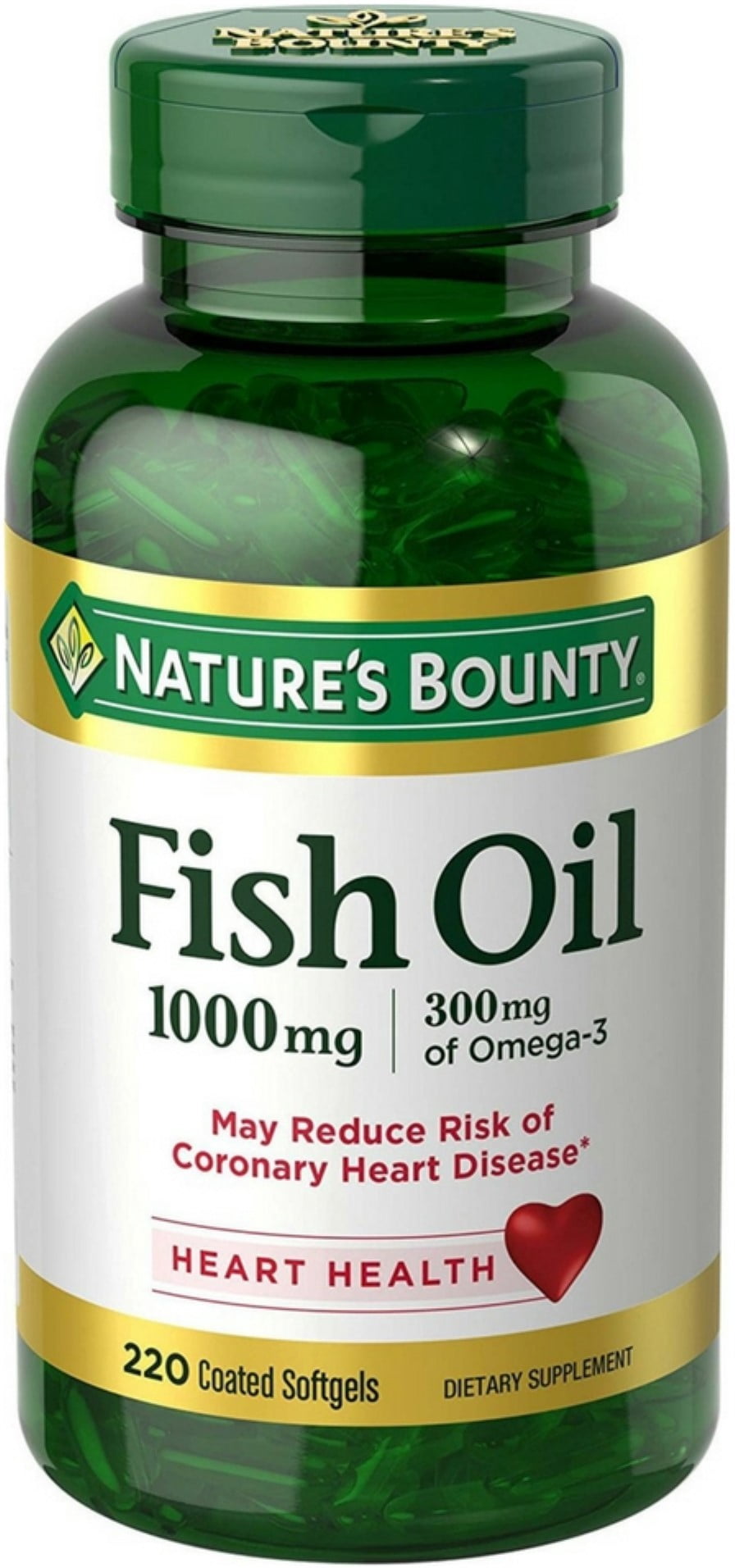 Nature s Bounty Fish Oil Omega 3 1000 Mg 300 Mg Omega 3 220 Ct Nature s Bounty Fish Oil Omega 3 1000 Mg 300 Mg Omega 3 220 Ct
