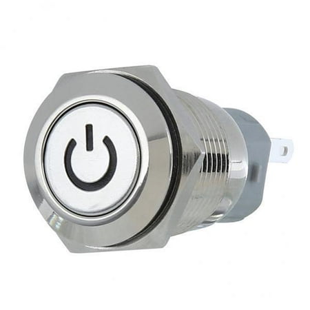 2x 16mm Latching Push Button Switch 12V Light Metal Shell Waterproof ...