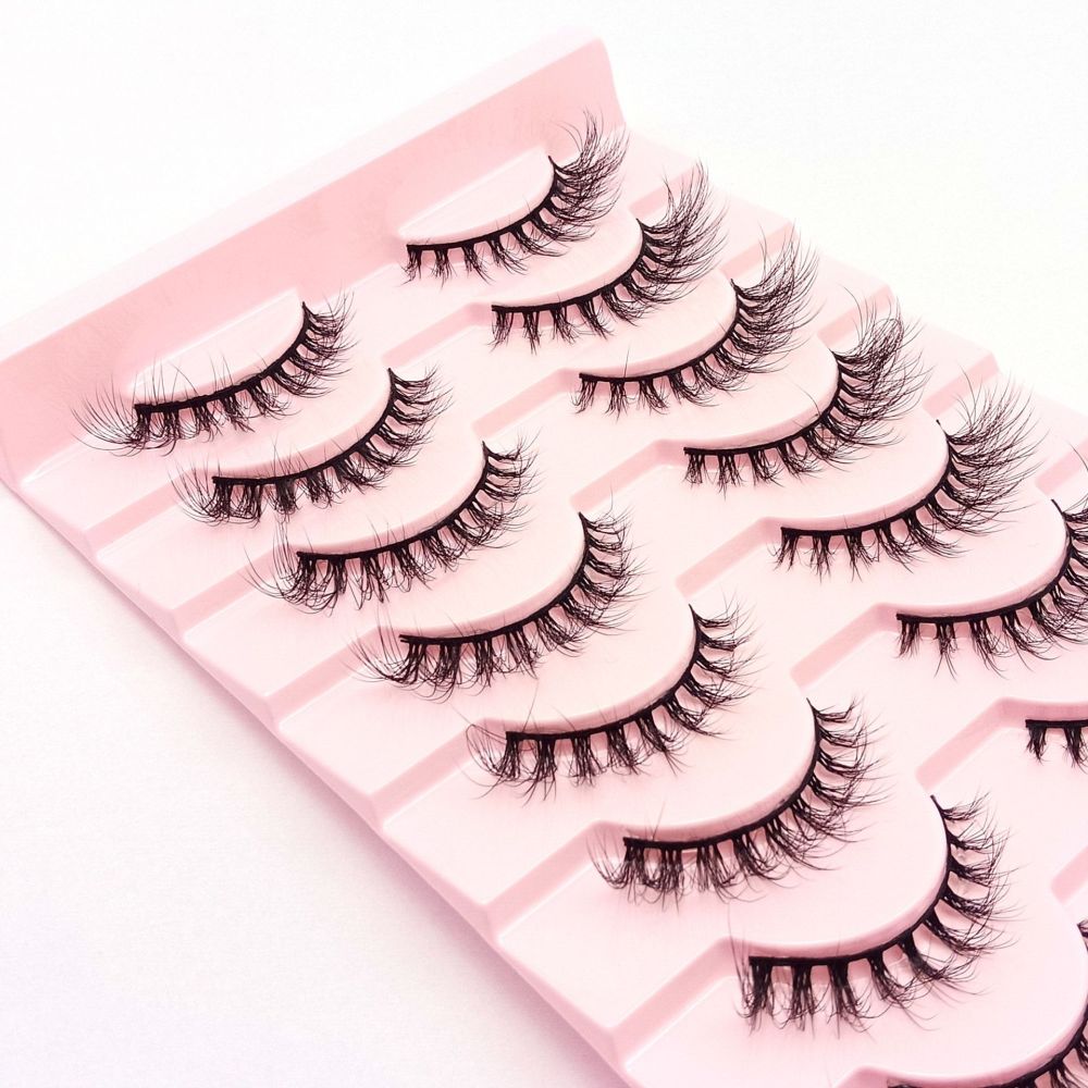 10 Pairs Thick and Curly Fake Lashes Comfortable to Wear False ...