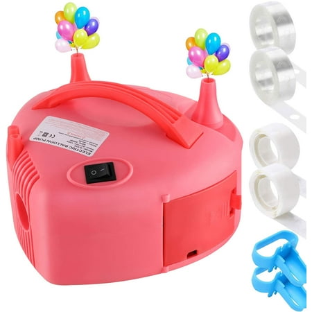 Electric Balloon Pump Air Pump Inflator Portable Dual Nozzle Red Rose ...