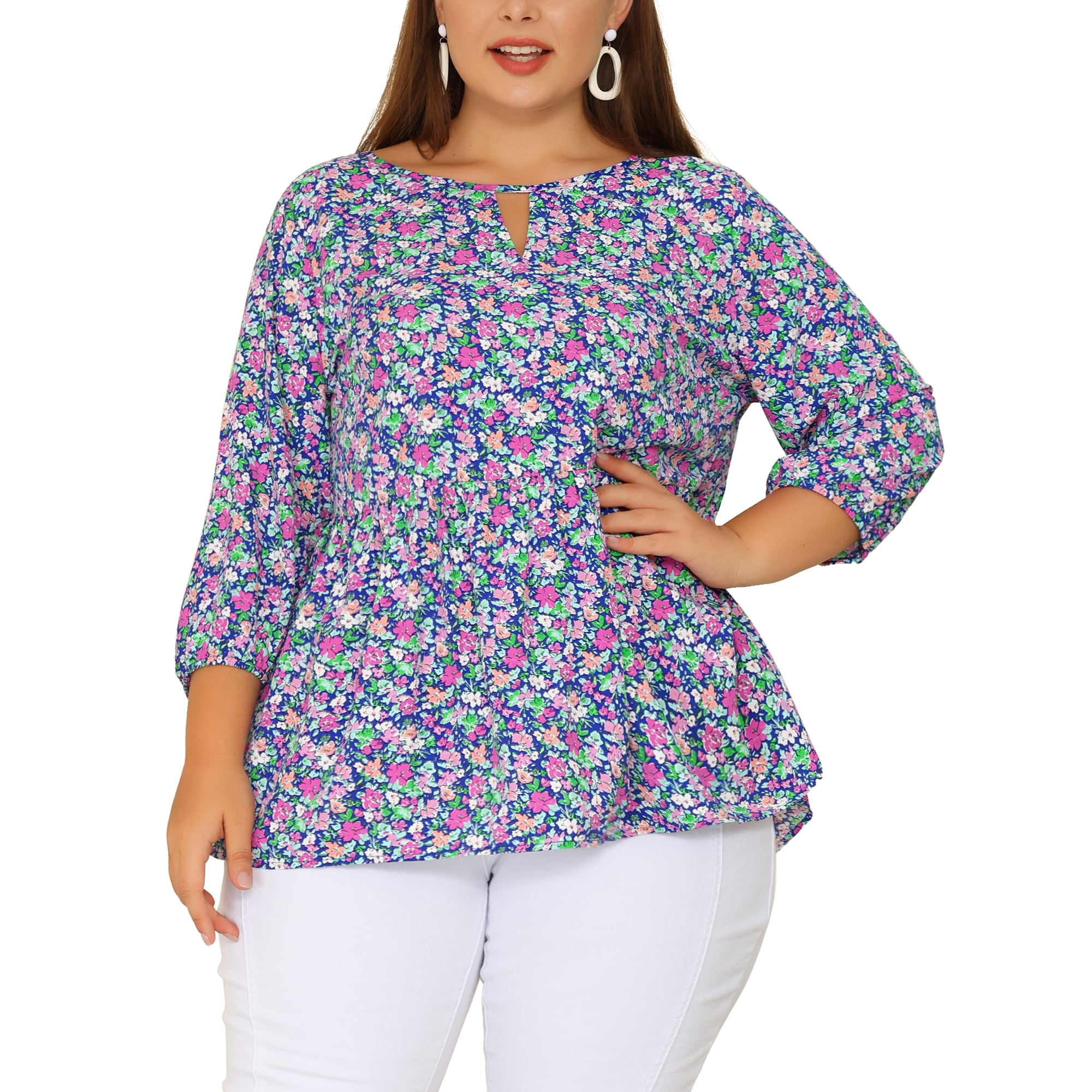 Click here for Grace & Grandeur Womens Plus Size Tops Babydoll Ke... prices