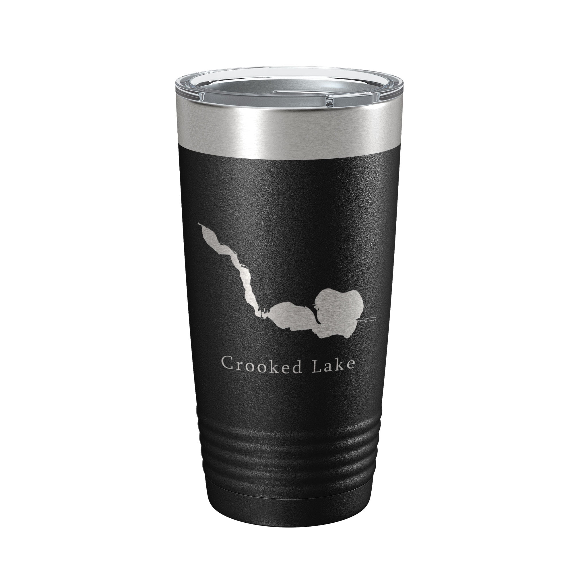 Crooked Lake Map Tumbler Travel Mug Insulated Laser Engraved Coffee Cup ...
