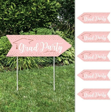 Big Dot of Happiness Rose Gold Grad - Graduation Party Yard Sign Lawn ...