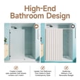 34" W x 72" H Bathroom Shower Door, Frameless Fixed 3/8" (10mm ...