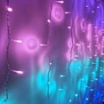 Purple Ombre Mermaid Curtain Lights with Remote for Girls Room, Mermaid ...