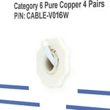 VIVO White 250ft Bulk Cat6 Copper Indoor LAN Ethernet Cable Wire UTP ...