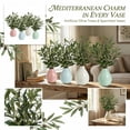 14” Artificial Olive in Finish Ceramic Vase Made for Tabletops ...