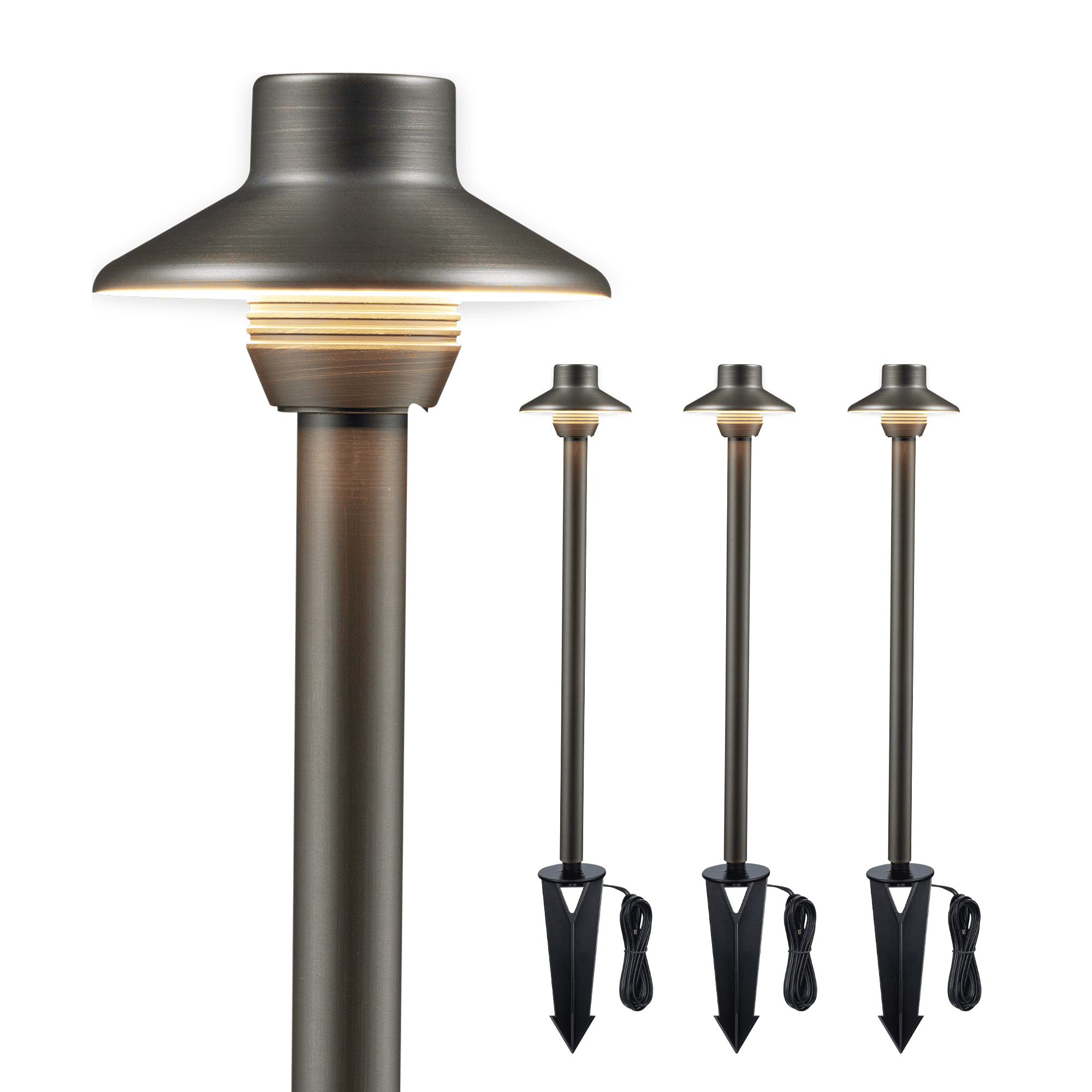 Gardenreet Brass Low Voltage Pathway Lights, 12V Outdoor LED Landscape ...
