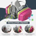 ANUNU Reusable Half-Face Respirator, Silicone Mask with Goggles, Dual ...