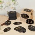 6 Bags 6 Styles Acrylic Number Plate Oval Black 80x50x2mm about 10pcs ...