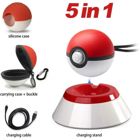 5 in 1 Pokeball Plus Charger Stand Charging Station Holder Fast ...