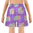 BZSMCE Swim Shorts Laser Capybara Pattern For Quick-Dry Shorts With ...