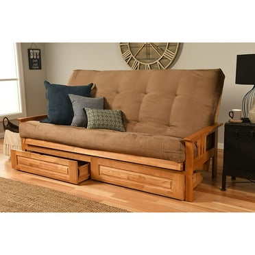 Homestock Eclectic Elegance Full Futon Frame with Storage Drawers ...
