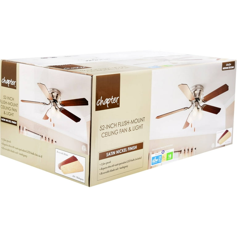 Chapter 52 Flush Mount Ceiling Fan | Shelly Lighting