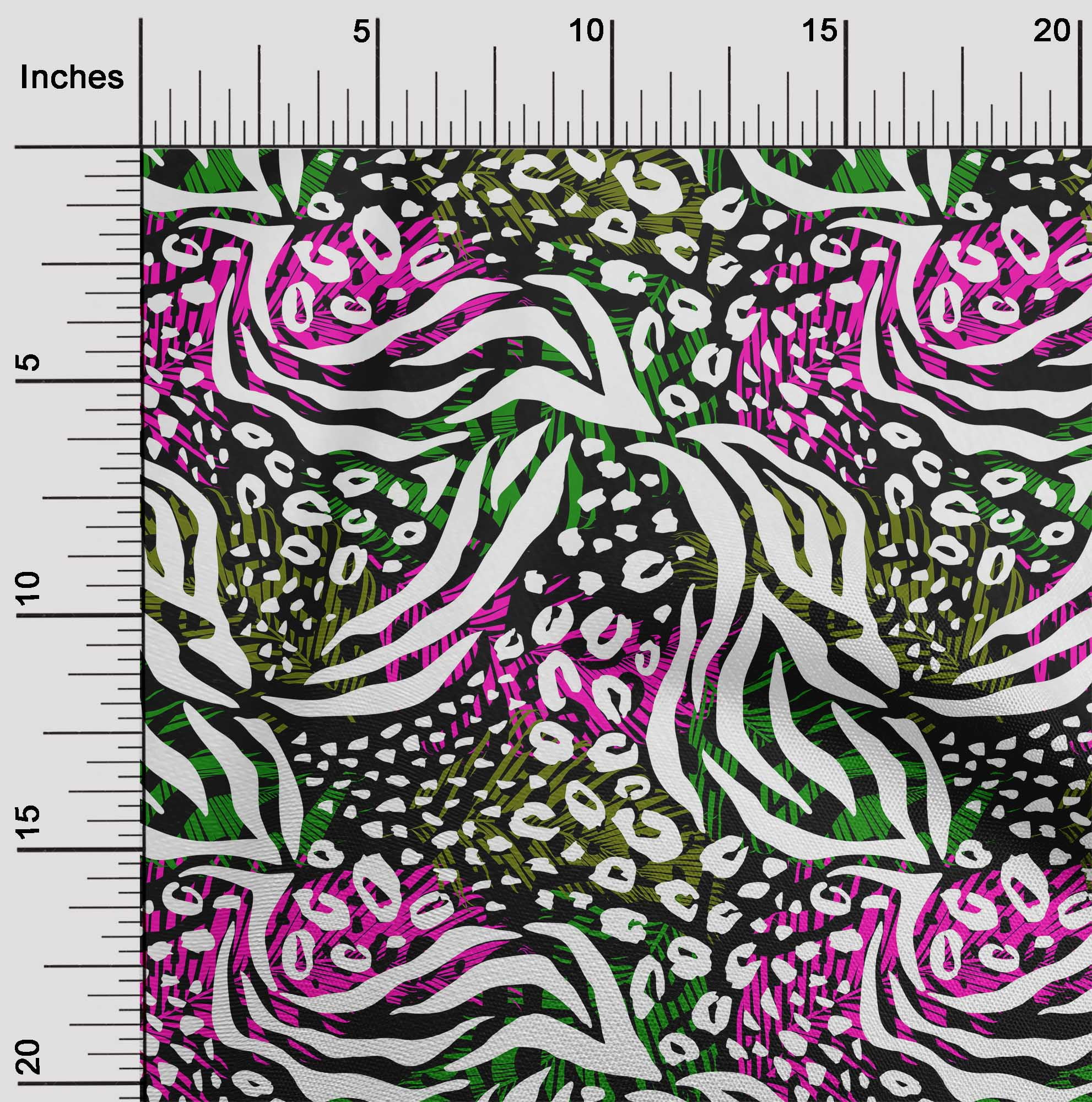 oneOone Viscose Chiffon Light Green Fabric Animal Skin Sewing Material ...