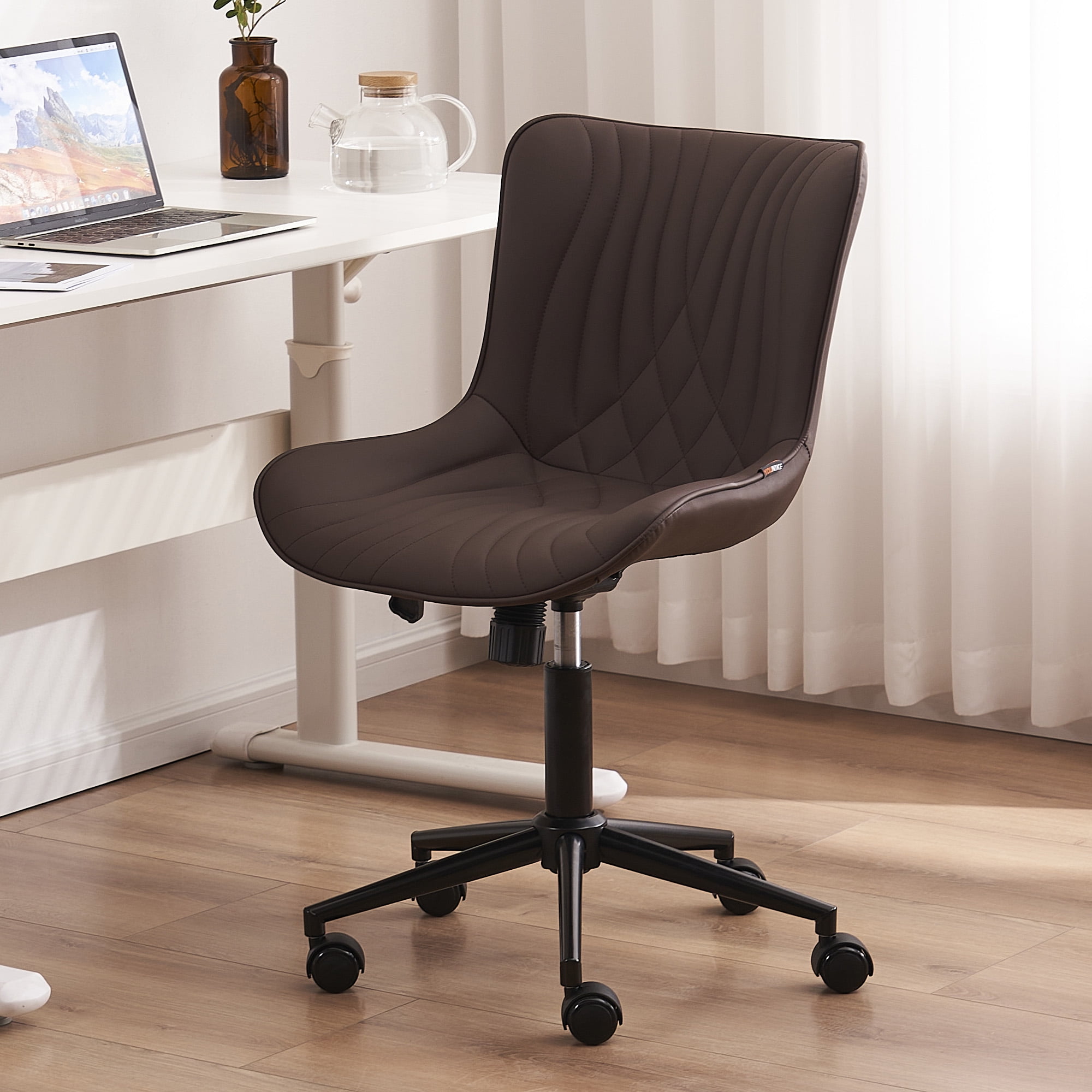 YOUNIKE Modern Office Chair with Wheels Adjustable Ergonomic Desk Task ...