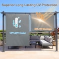 Aoodor Roller Shade, Cordless Aluminum Pergola Curtains, 4.8' x 6', UV ...