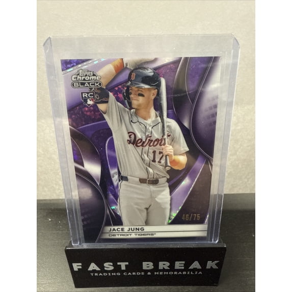 2025 Topps Chrome Black Jace Jung #134 Purple Mini Diamond Refractor ...