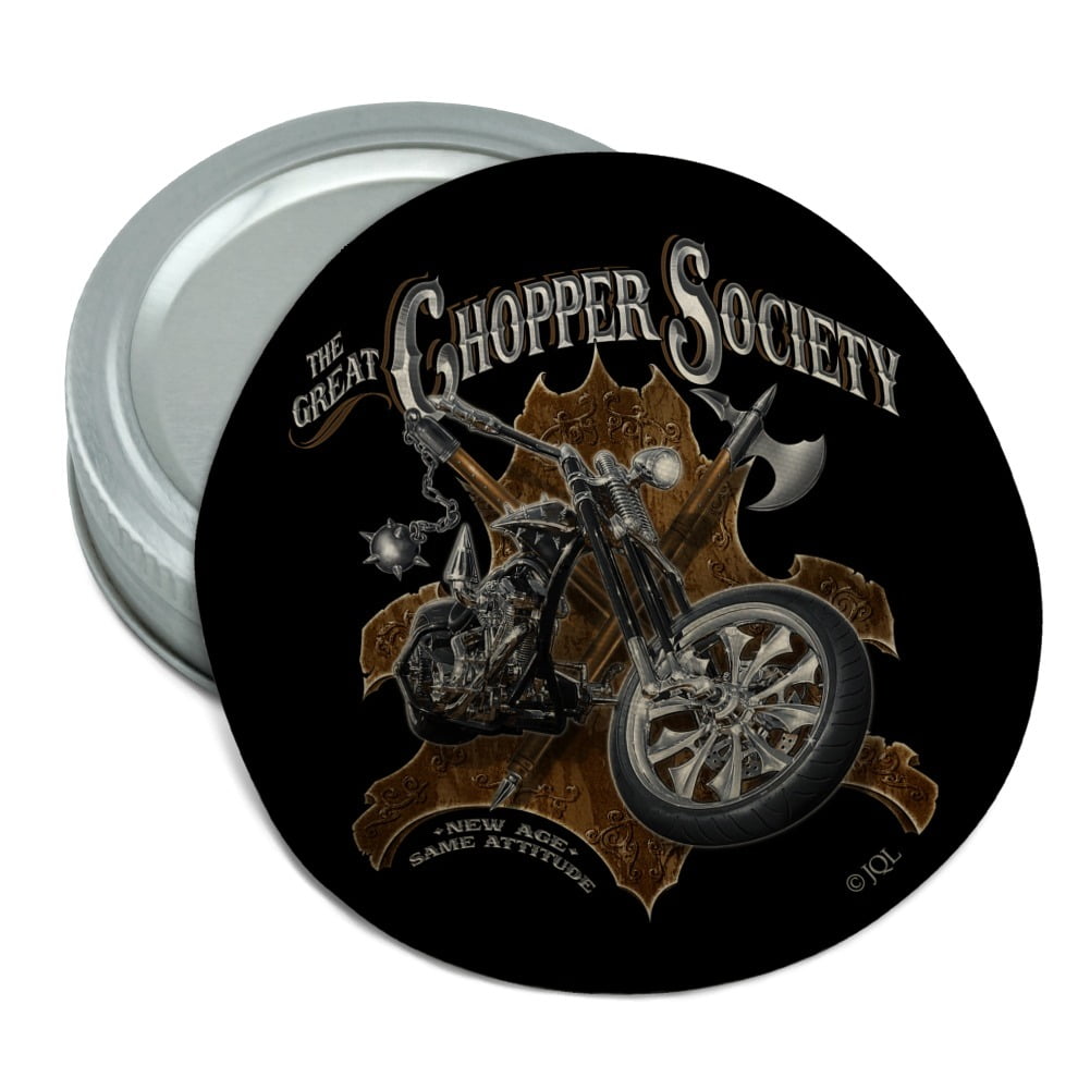 Great Chopper Society Axe Mace Biker Motorcycle Round Rubber Non-Slip ...