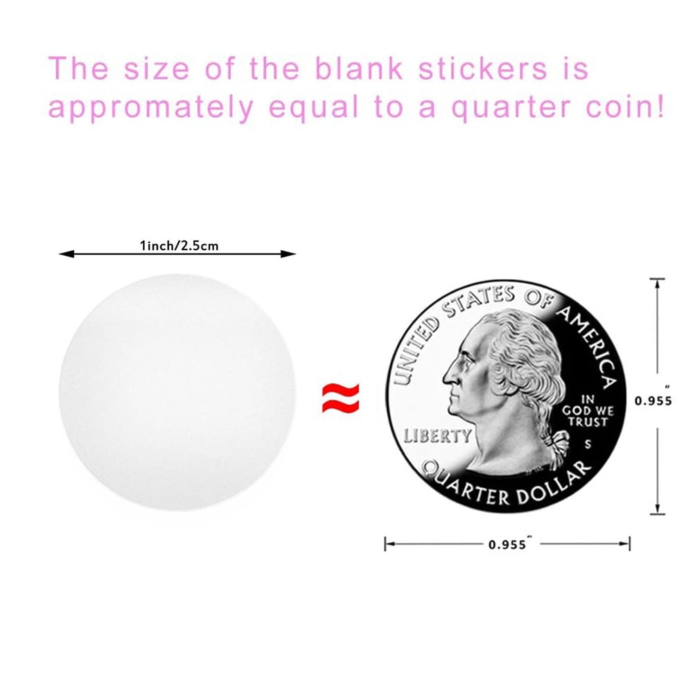 Godderr Transparency Round Stickers, Envelope Tab Sealer Package Round ...
