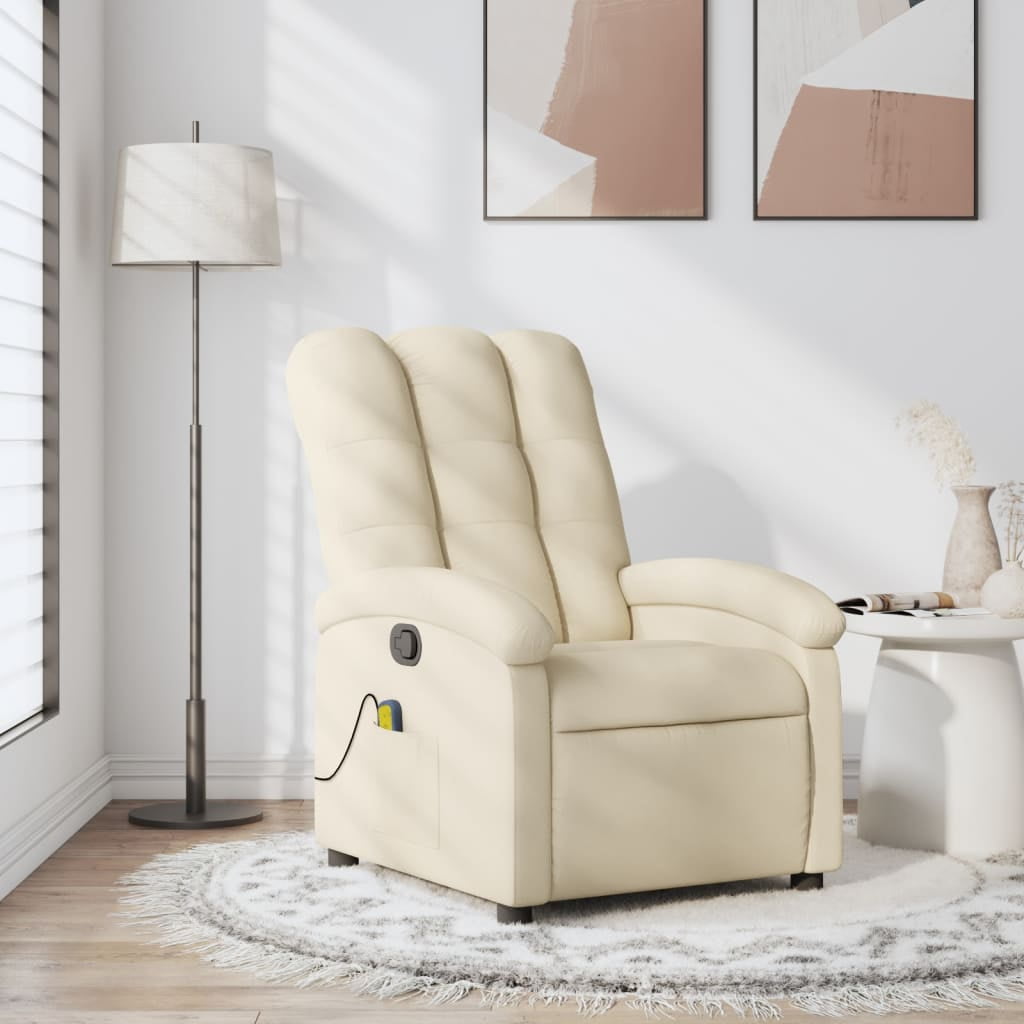 Click here for Vidaxl Massage Recliner Chair Cream Fabric prices