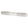 M6x50mm 304 Stainless Steel Double End Threaded Stud Screw Bolt Silver ...