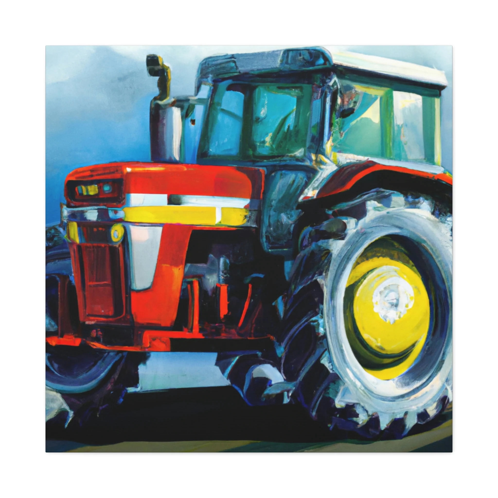 Tractor in Hyperrealism - Canvas - Walmart.com