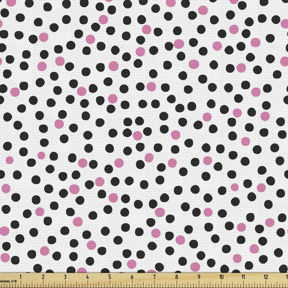 Abstract Sofa Upholstery Fabric by the Yard, Continuous Polka Dots ...