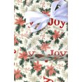 Joy Poinsettia and Holly Christmas Wrapping Paper - Walmart.com