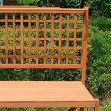 Northbeam Folding Wood Potting Bench with Ample Shelf Space - Brown ...