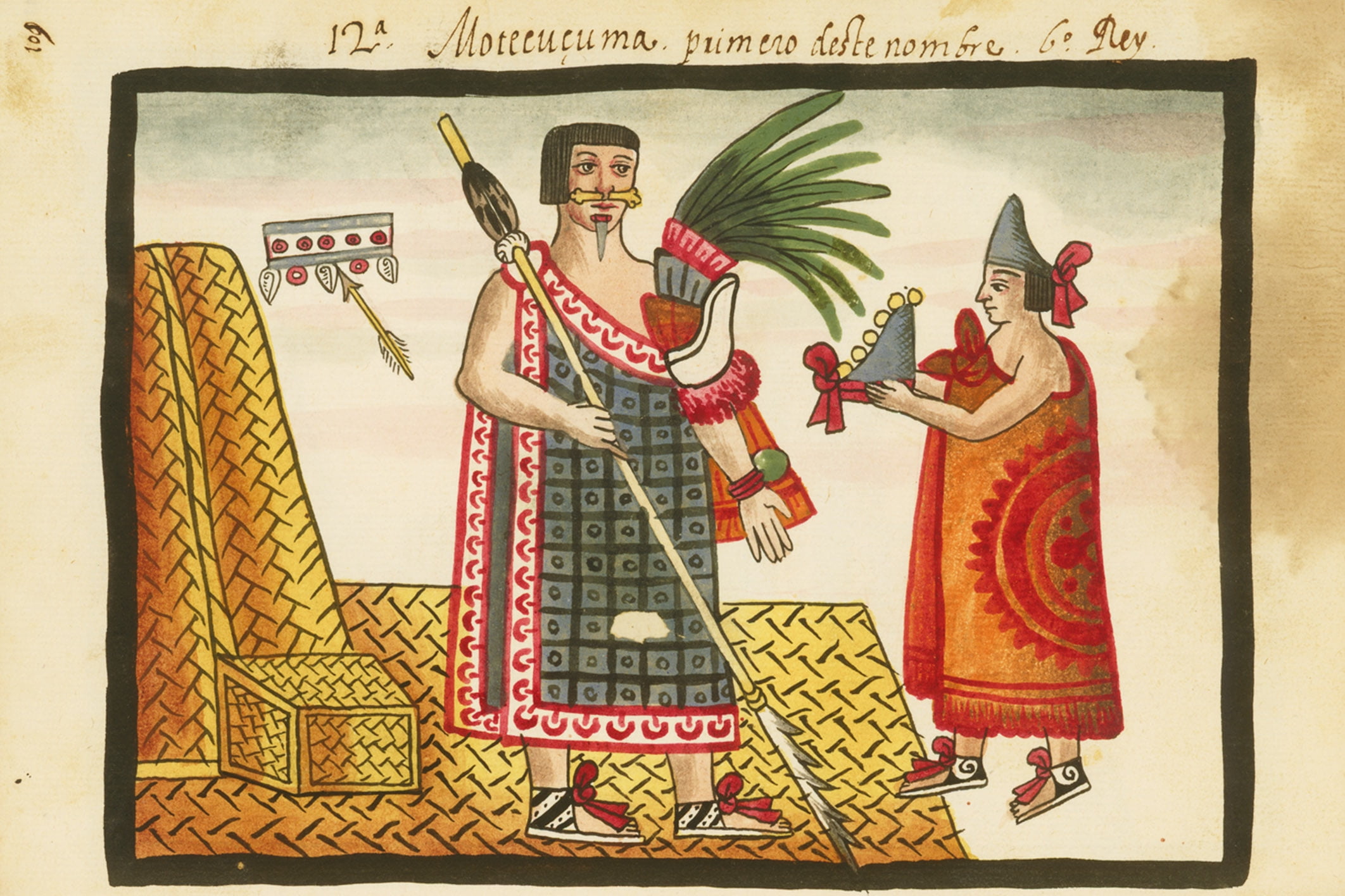 24x36 gallery poster, coronation of Motecuzuma I, Tovar Codex - Walmart.com